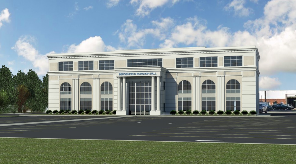 New Borough Hall exterior rendering - Borough of Bergenfield, New Jersey
