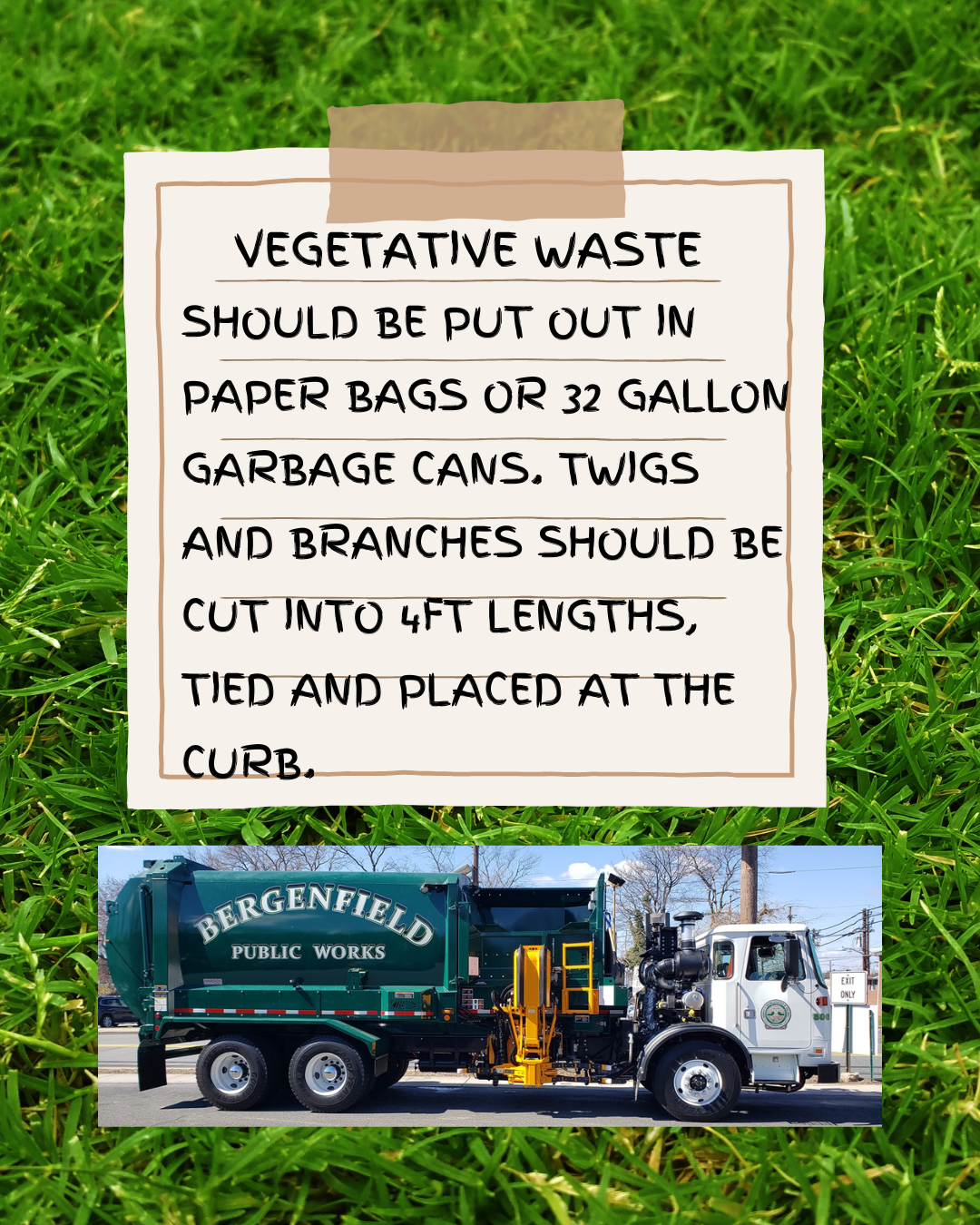 Vegetative Waste Pick Up - Borough of Bergenfield, New Jersey ...
